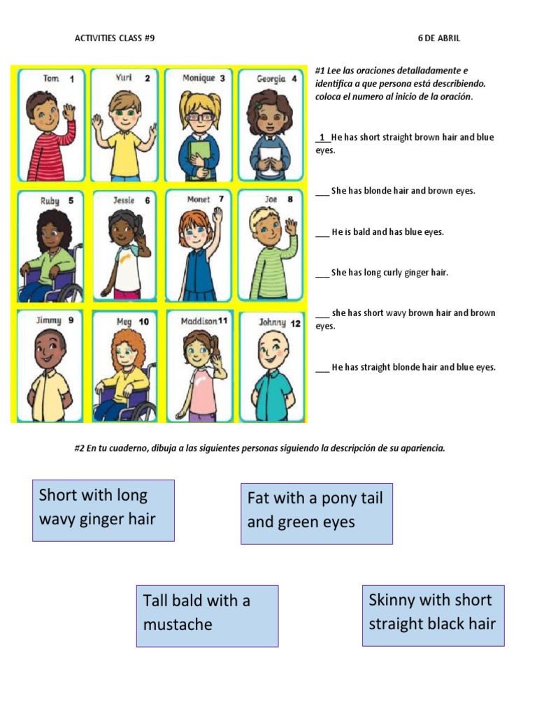 Describing Appearance Activities | PDF