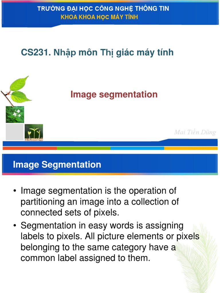 CS231. Nhập môn Thị giác máy tính: Image segmentation | PDF