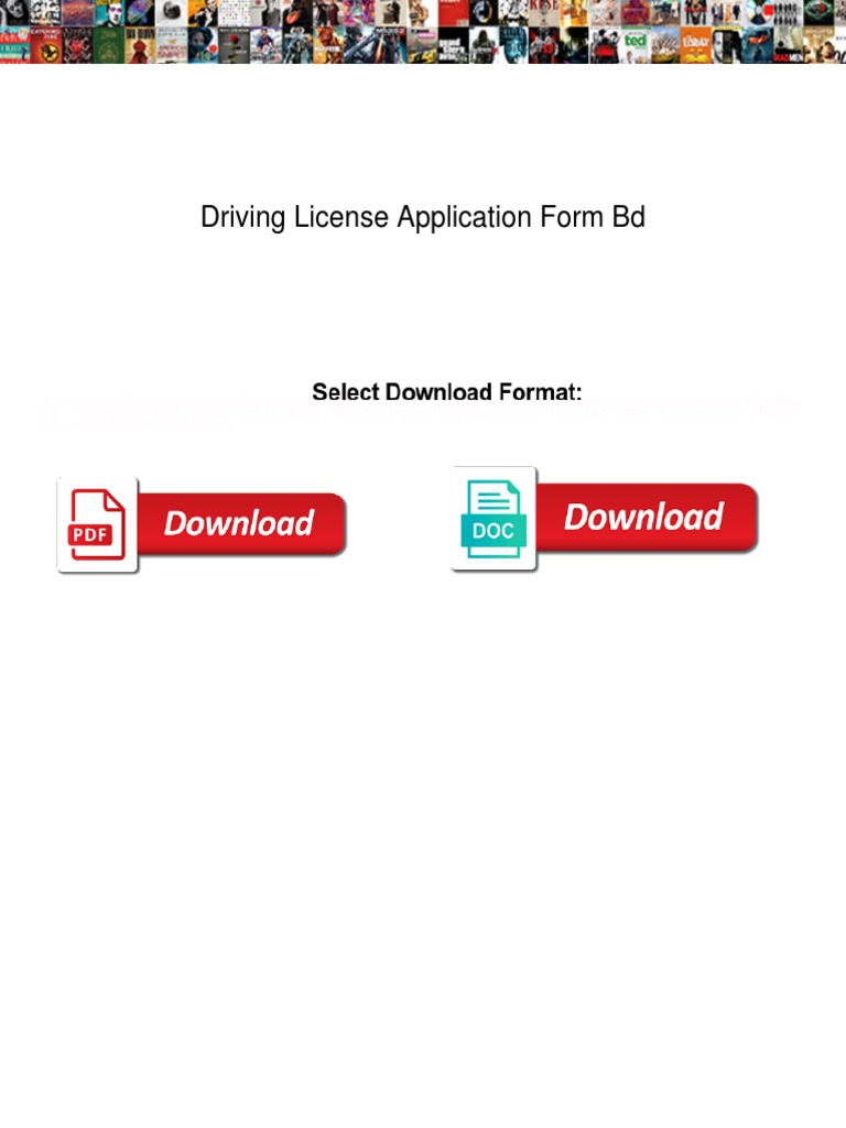 Driving License Application Form BD | Download Free PDF | Driver's ...