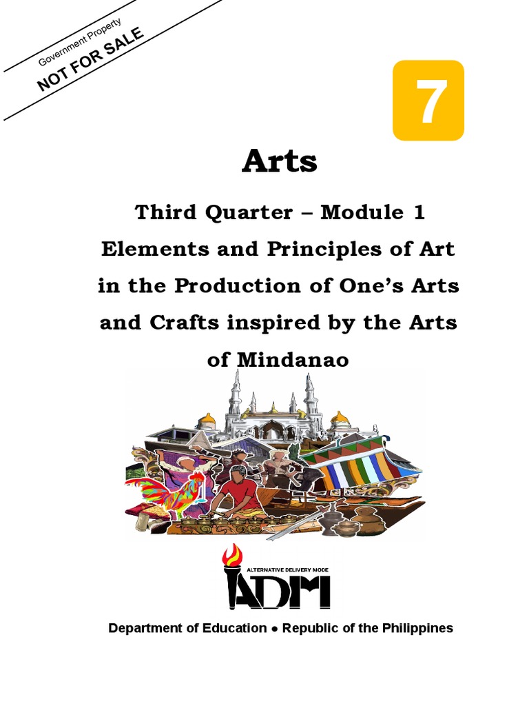 ARTS7 Q3 M1 Elements and Principles of Art in The Production of Ones A | PDF | Learning