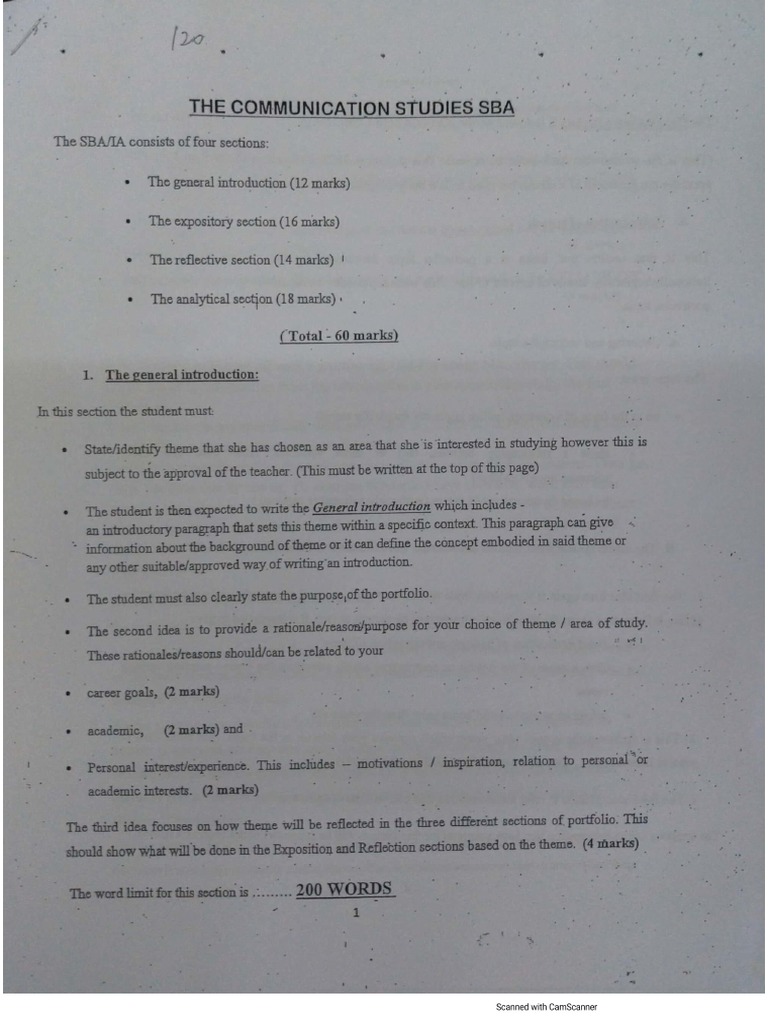 The Communication Studies IA Full Guidelines | PDF