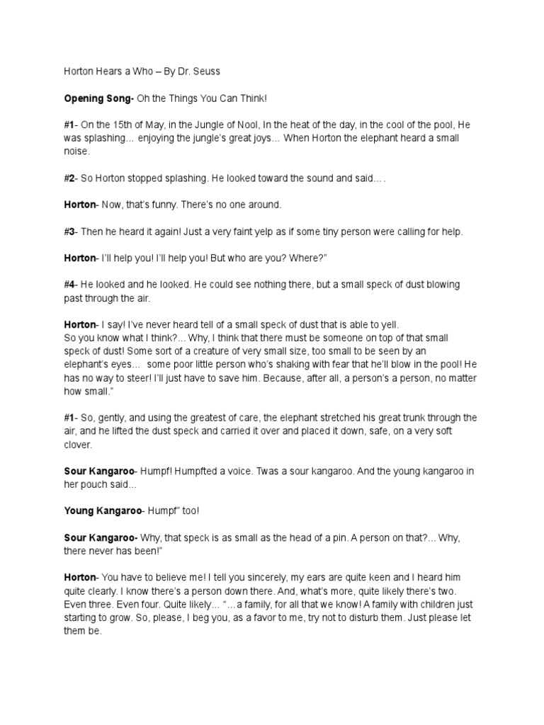 Horton Hears A Who | PDF