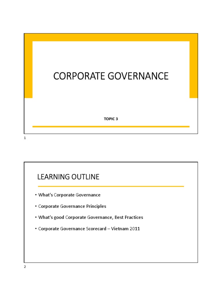 Corporate Governance | PDF