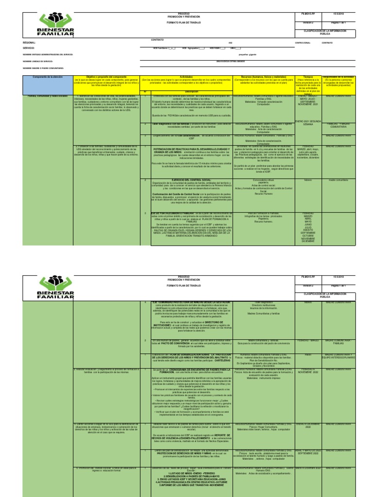 PLAN DE TRABAJO HCB Pequeños Gigantez 2022 | PDF | Amamantamiento | Ciencias de la Salud