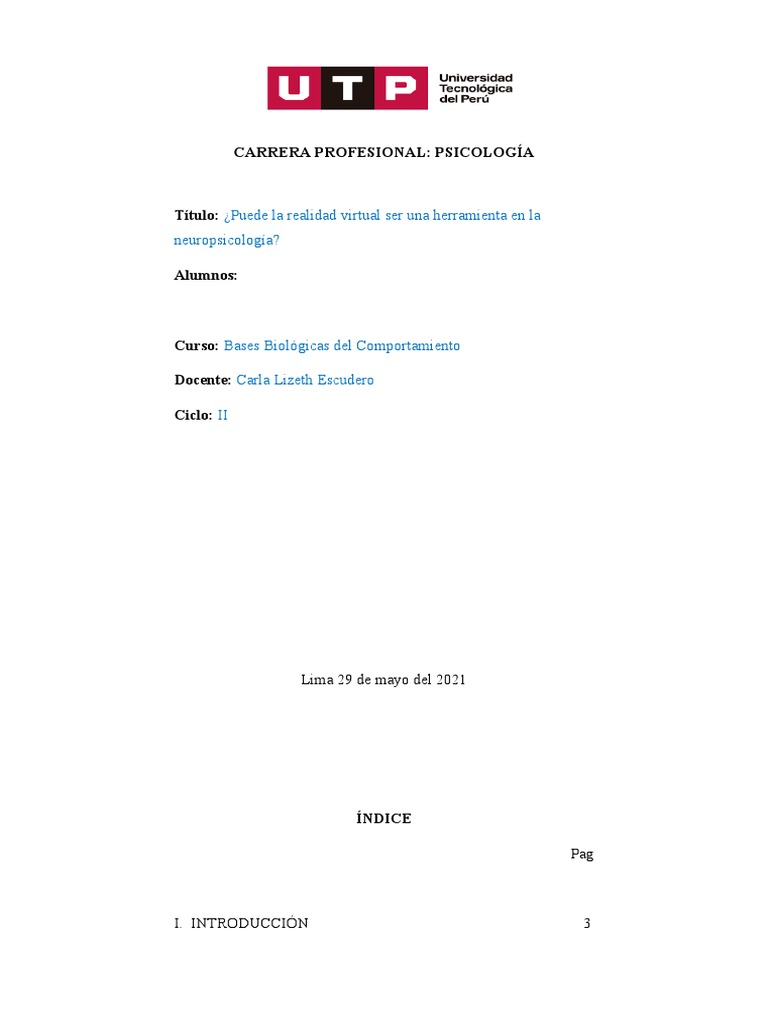 Ensayo Ta2 Bases Biologicas | PDF | Aprendizaje | Realidad virtual