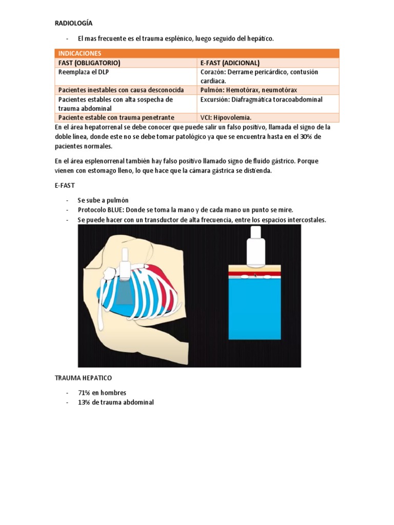 Radiología Eco Fast y E-Fast | PDF