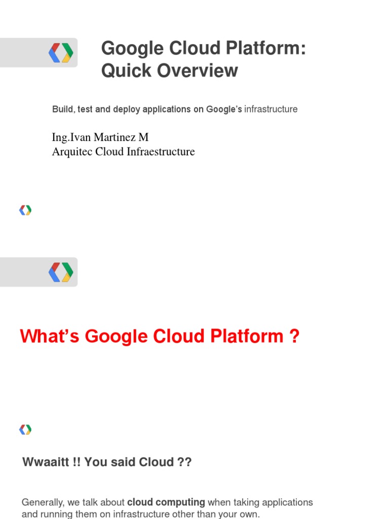 Google Cloud Platafrom - 1-1 | PDF | Cloud Computing | Computing
