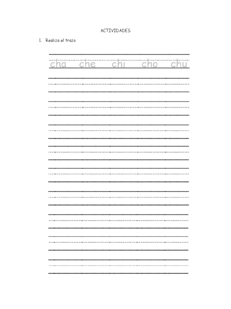 Actividad Fonema CH | PDF