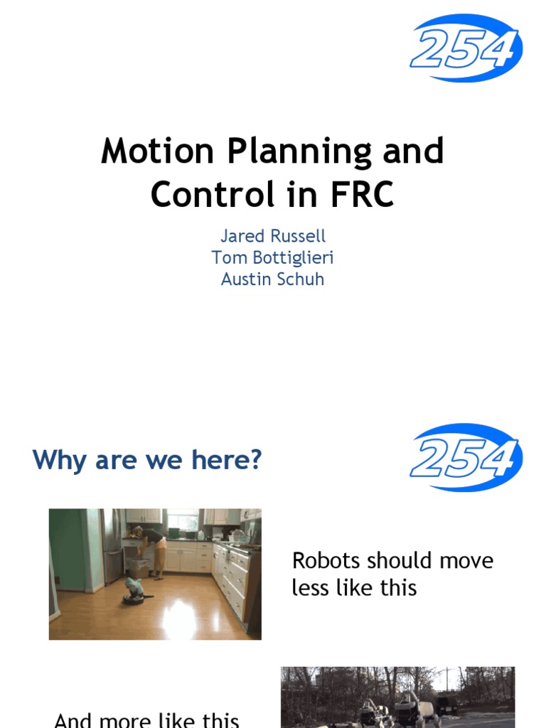 Motion Planning and Control For FRC | PDF | Acceleration | Velocity