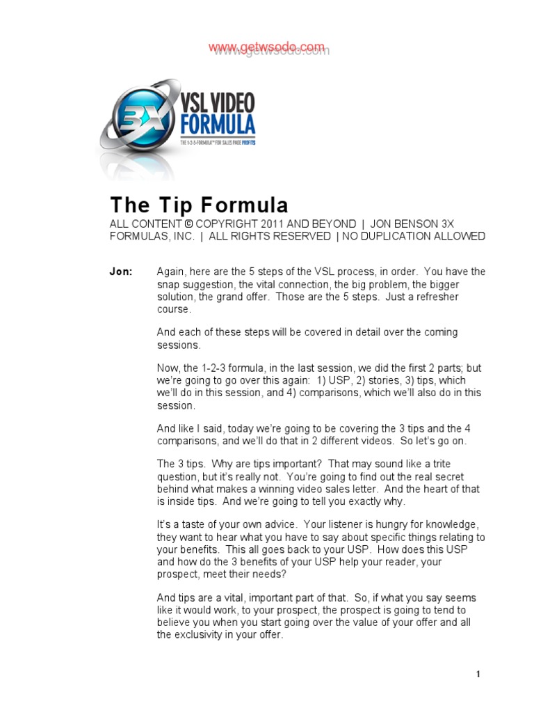 05 The Tip Formula | PDF | Cognition | Cognitive Science