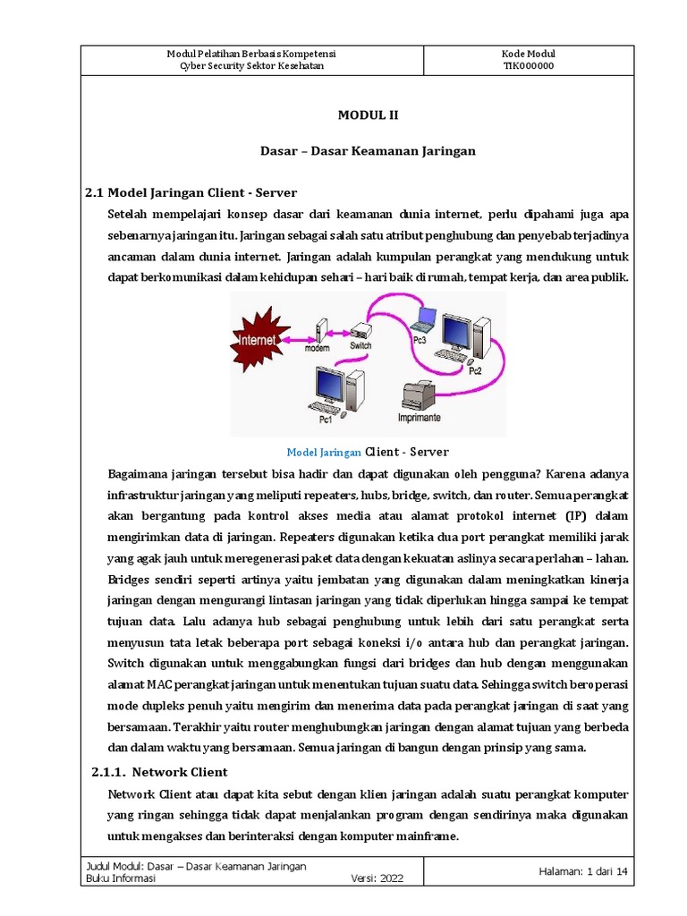 Modul 2 - Basic Cyber Security Untuk Sektor Kesehatan | PDF