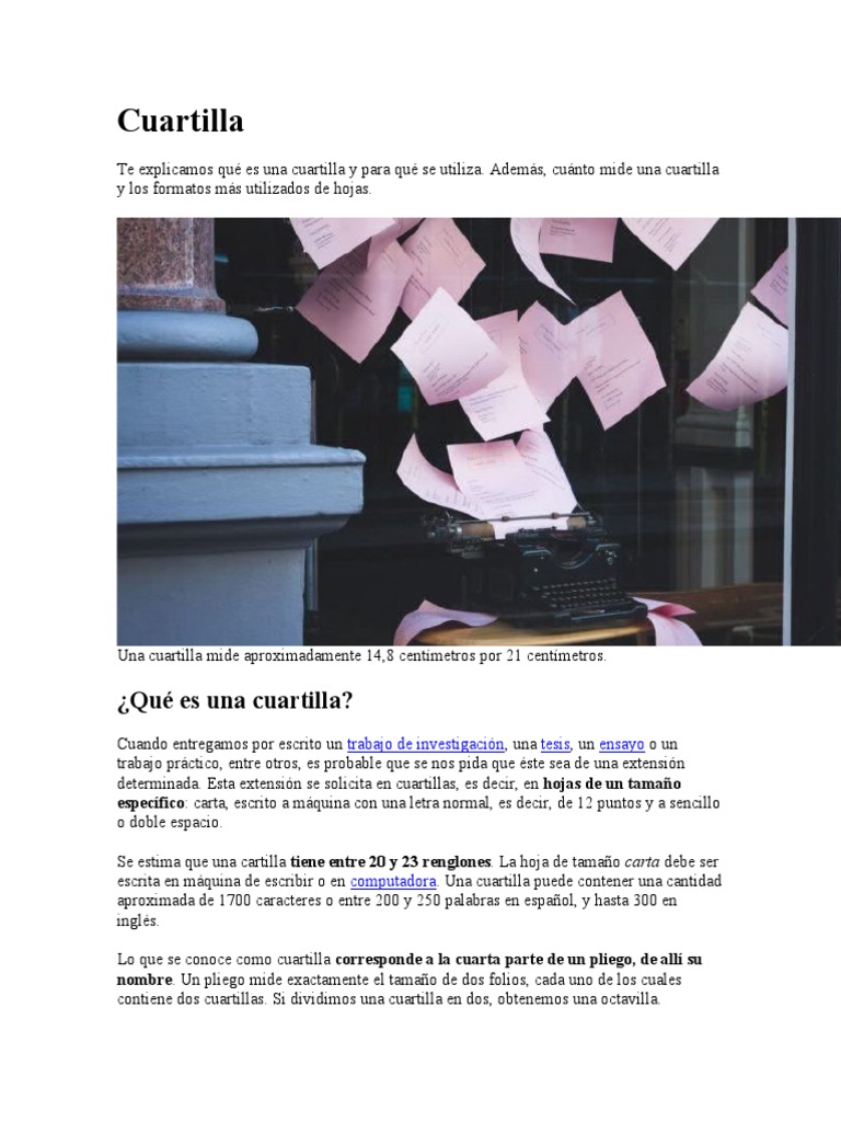 Cuartilla | PDF | Ensayos | Autor