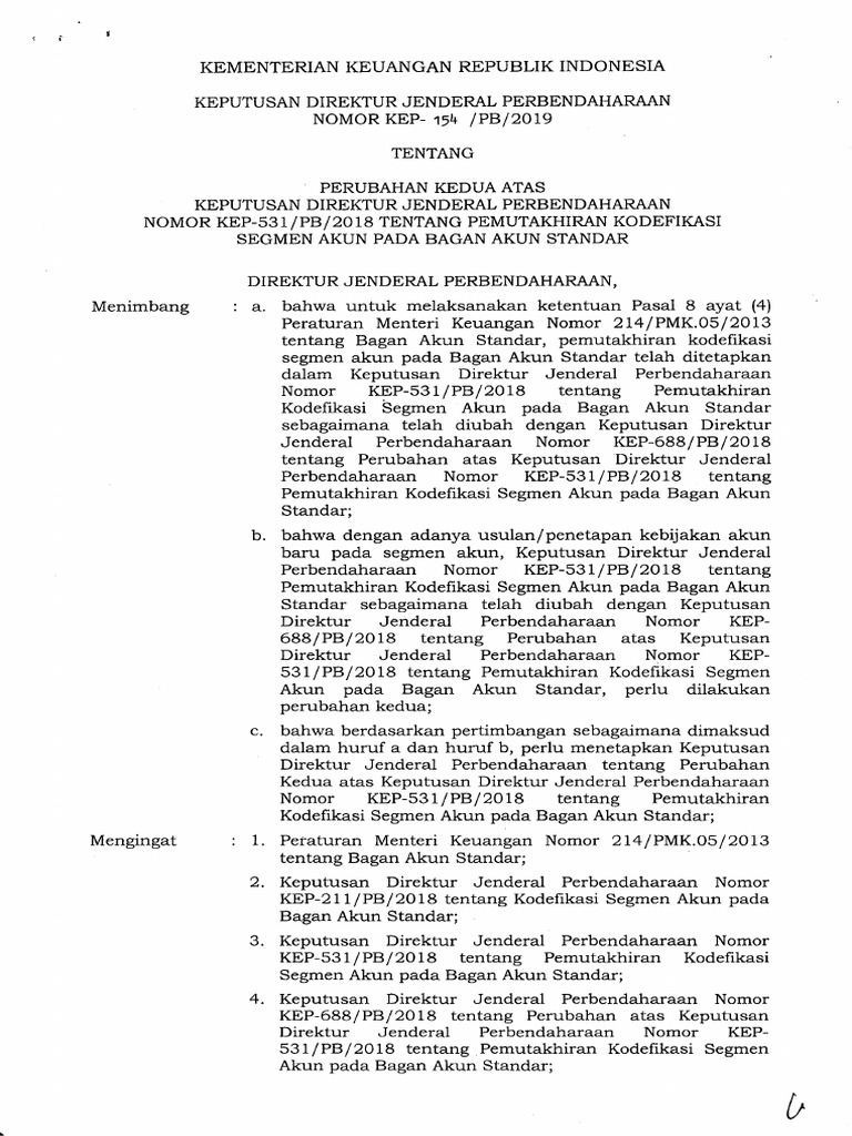Kep 154 PB 2019 Pembaruan BAS | PDF