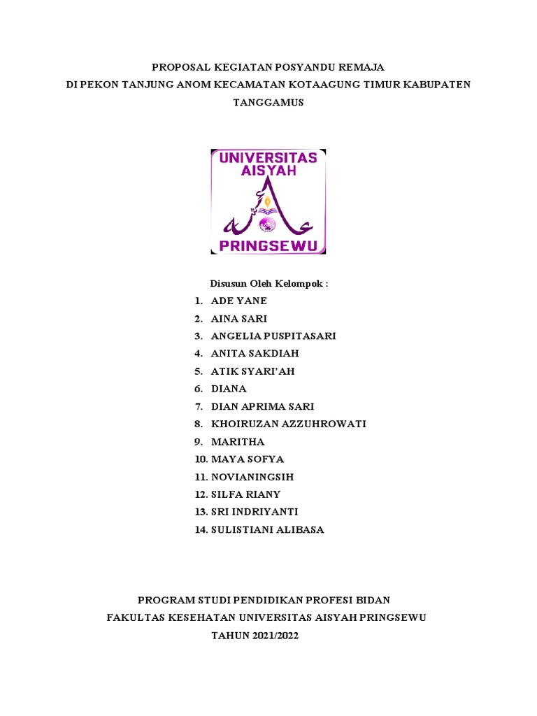 Proposal Posyandu Remaja | PDF