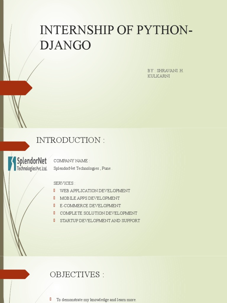 Internship of Python-Django | PDF