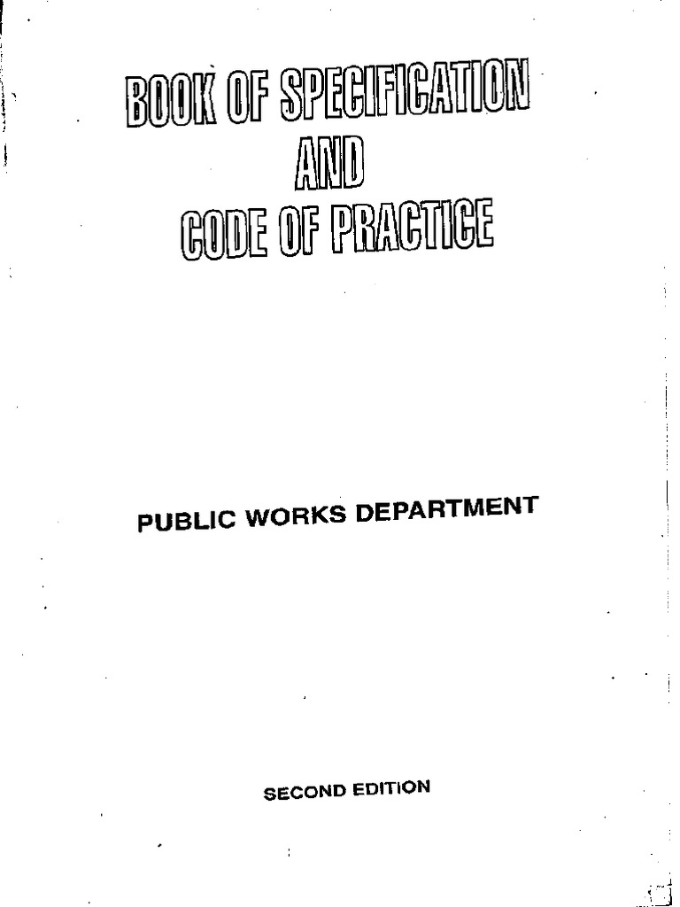 PWD - Book of Specification | PDF