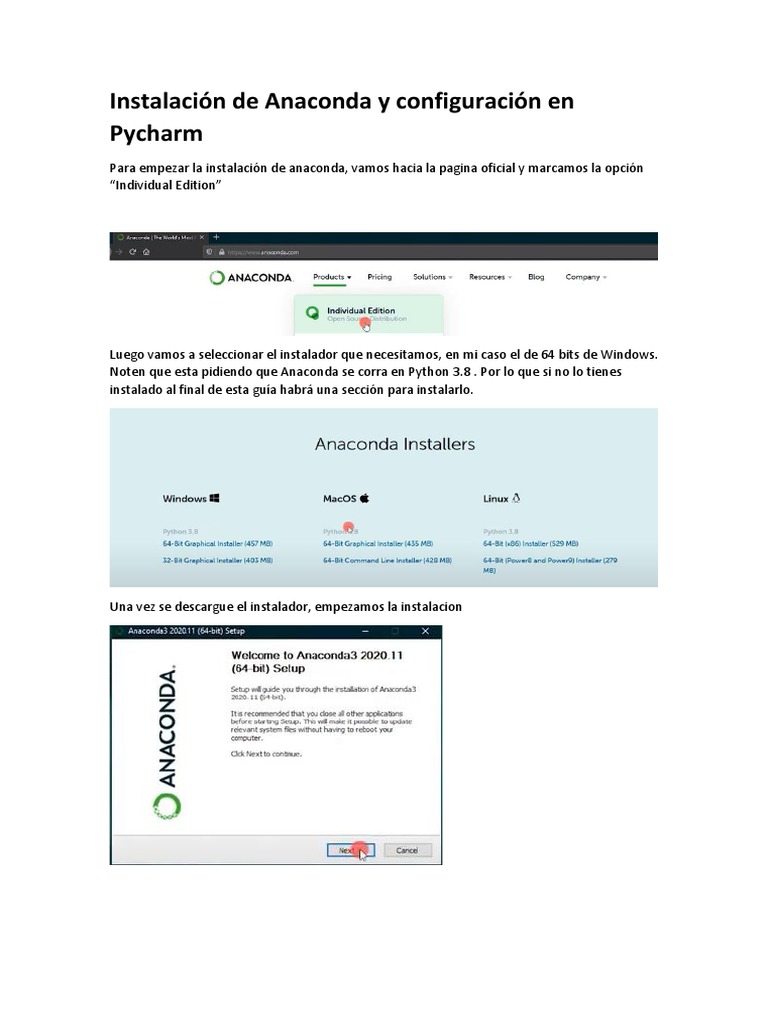 Instalar Anaconda y Asociar A Pycharm | PDF | Python (lenguaje de ...