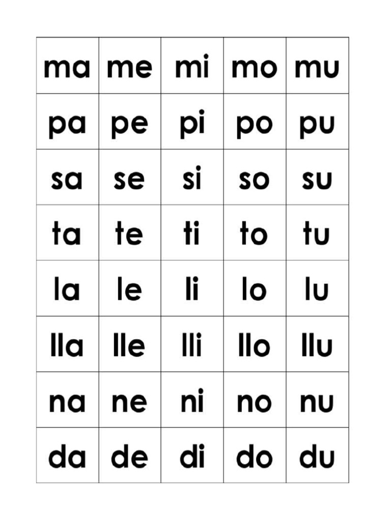 Sopa de Sílabas | PDF