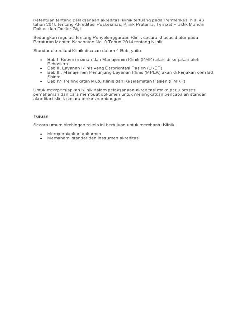 Akreditasi Klinik Pratama 2022 | PDF | Bisnis | Pengelolaan Keuangan & Uang