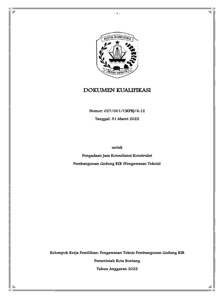 001 - Dok. Kualifikasi Pengawasan KIR | PDF
