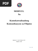 Kontekstwalisadong Komunikasyon Sa Filipino | PDF