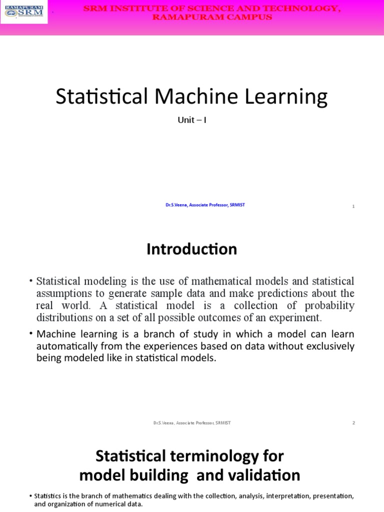 Introduction To Statistical Machine Learning | PDF | Regression ...