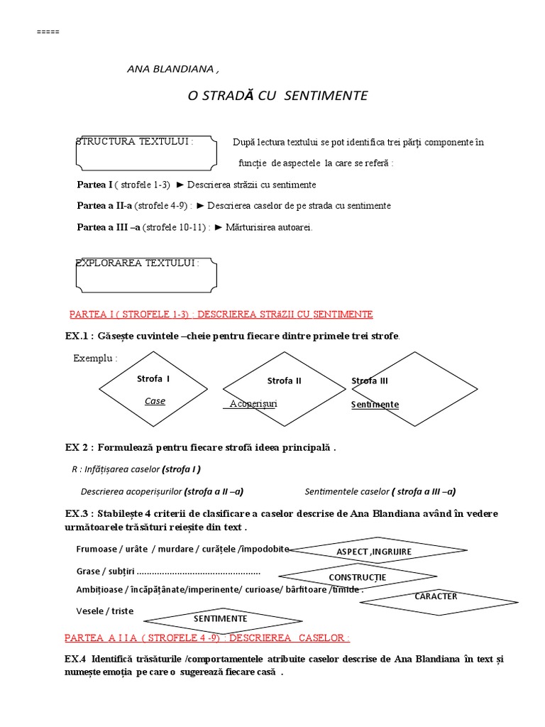 O Strada Cu Sentimente | PDF