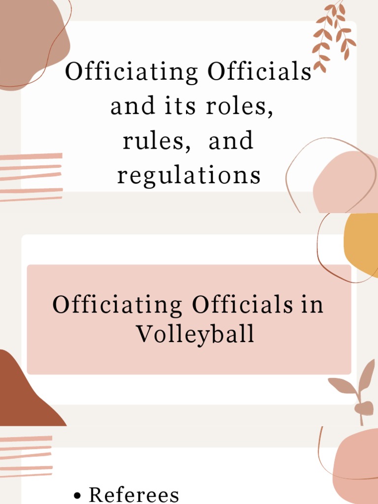 Officiating Officials and Its Roles Rules and Regulations | PDF ...