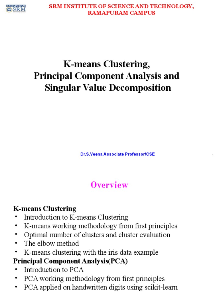 K-Means and PCA | PDF | Eigenvalues And Eigenvectors | Principal ...