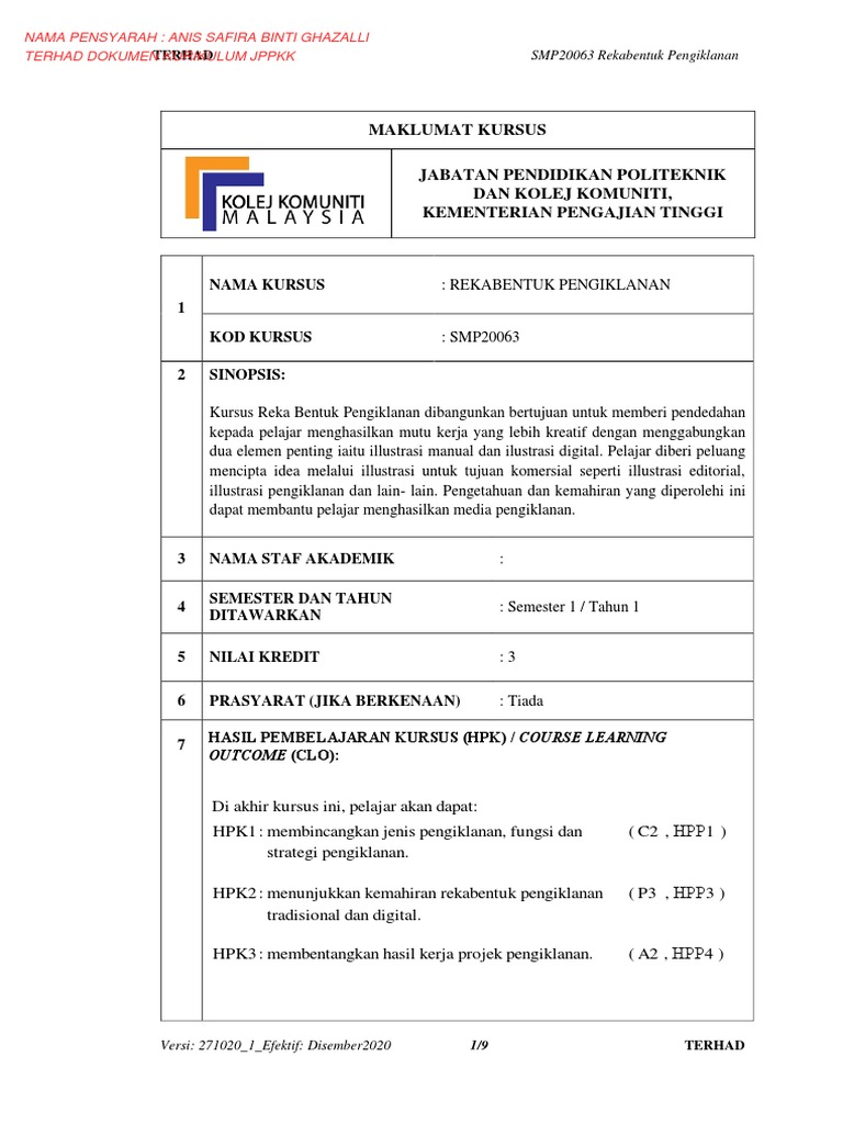 Reka Bentuk Pengiklanan Digital | PDF