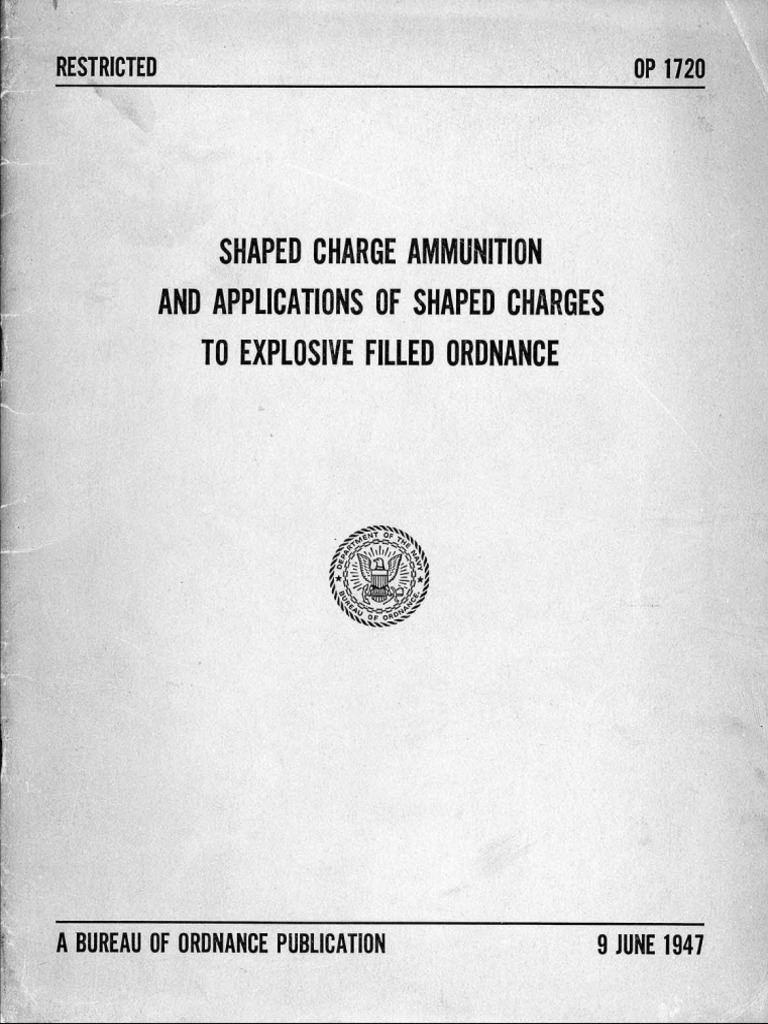 Shaped Charge Ammunition | PDF | Shell (Projectile) | Ammunition