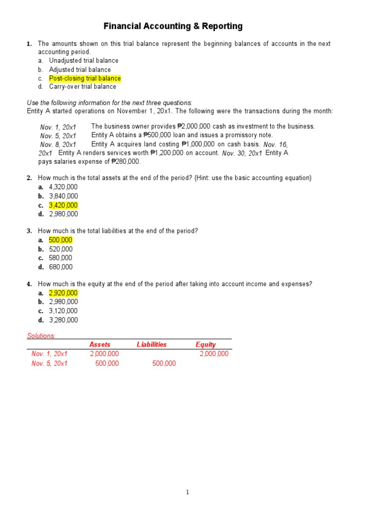 Financial Accounting & Reporting Reviewer | PDF | Debits And Credits ...