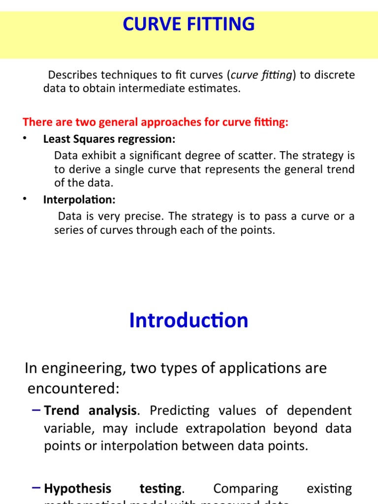Curve Fitting: There Are Two General Approaches For Curve Fitting | PDF ... Curve Fitting: There Are Two General Approaches For Curve Fitting | PDF ...