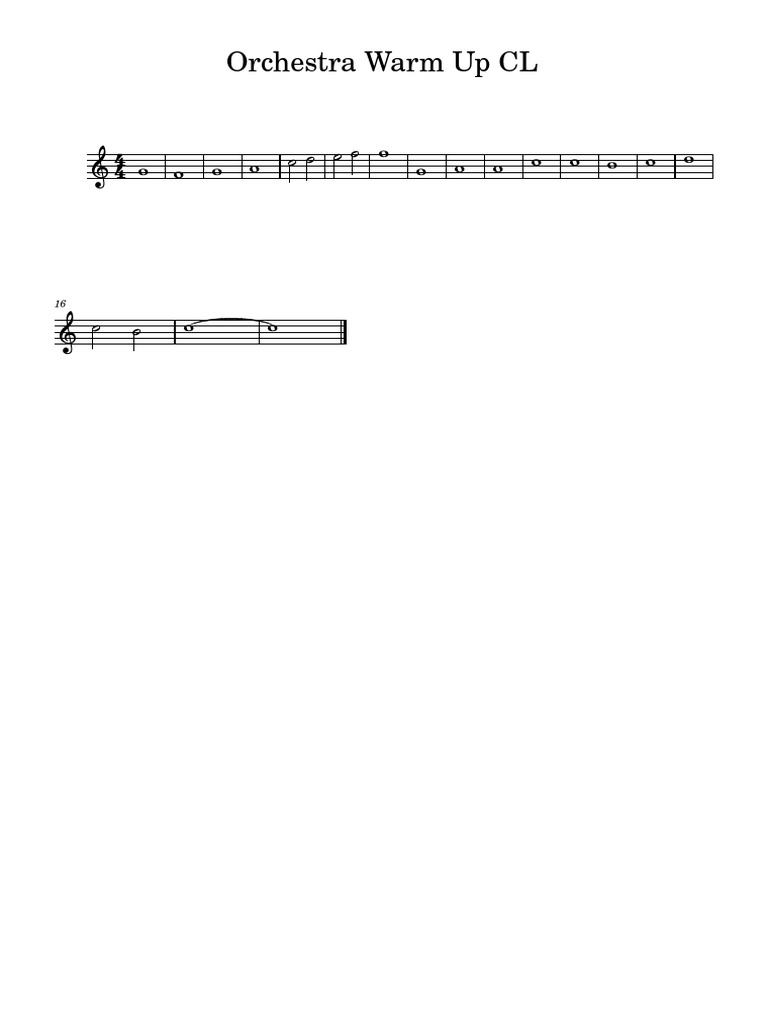 Orchestra Warm Up CL | PDF