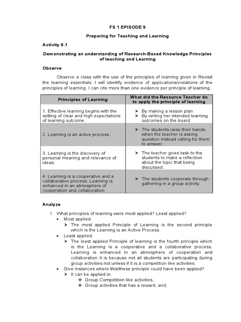 FS 1 Episode 9 | PDF