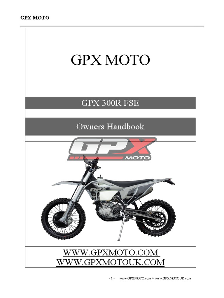 GPX 300r Fse Service Handbook Watermark | PDF | Brake | Motorcycle