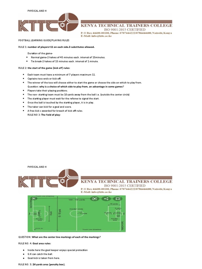 Football Learning Guide | PDF | Athletic Sports | Teams