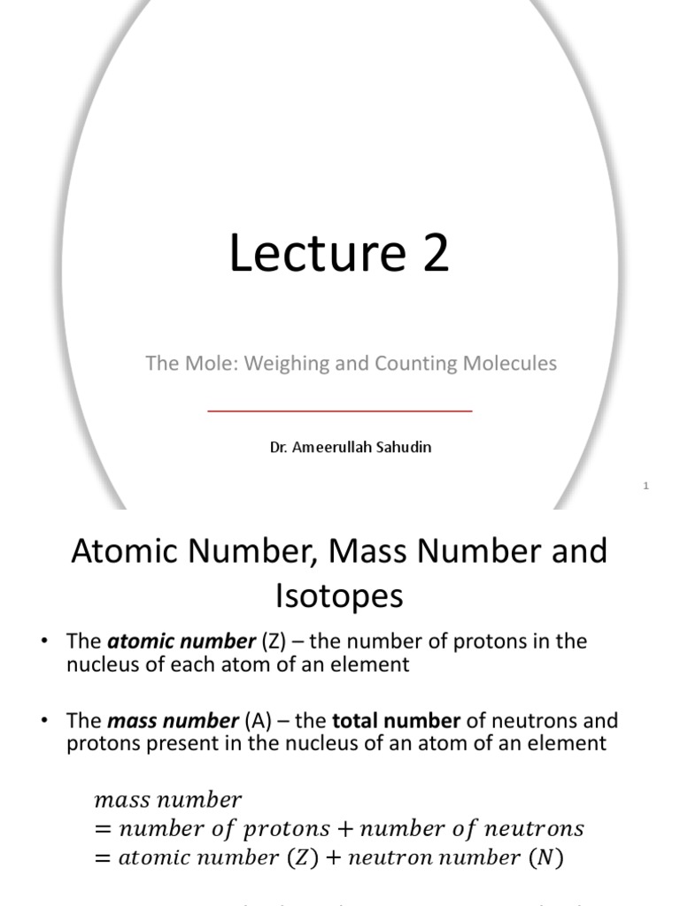 The Mole Weighing and Counting Molecules | PDF | Mole (Unit) | Physical ...