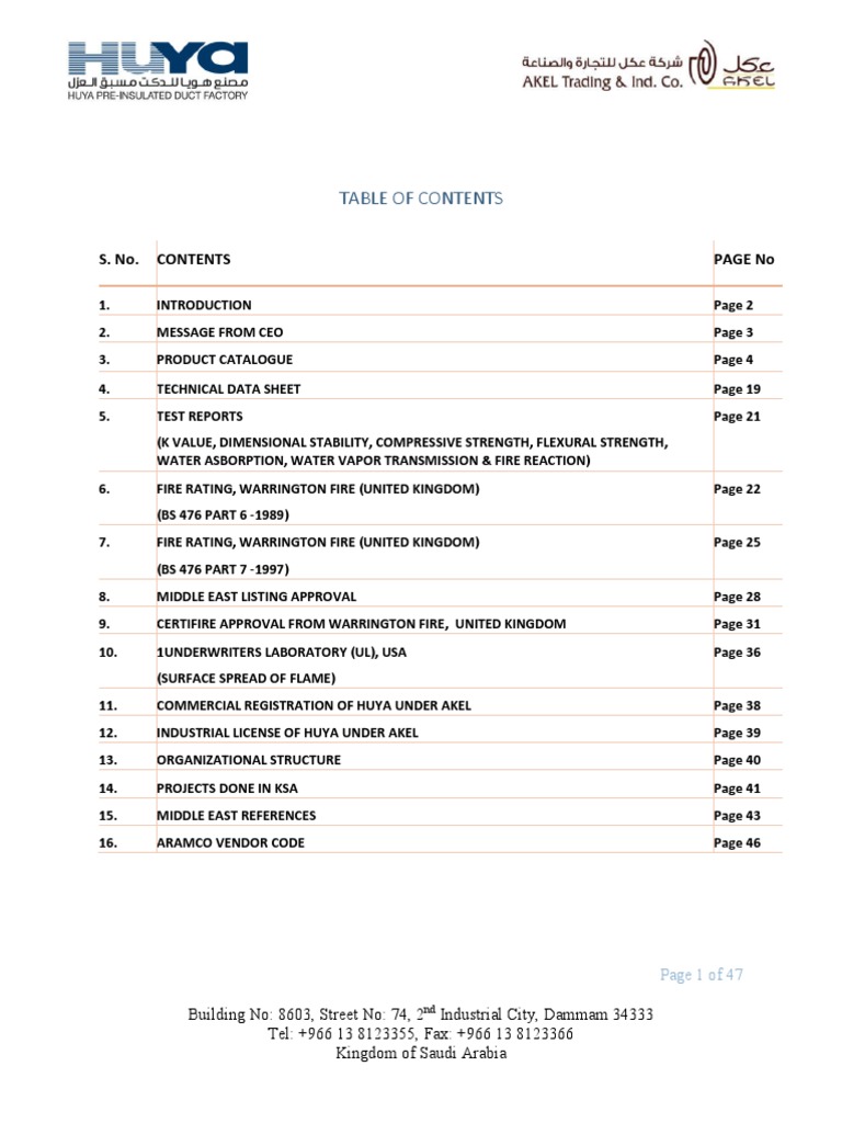 HUYA Pre-Insulated Duct Catalogue | PDF | Home & Garden | Technology ...
