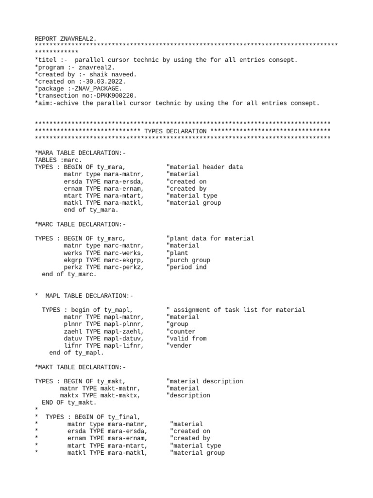 Practice Abap Program 2 | PDF
