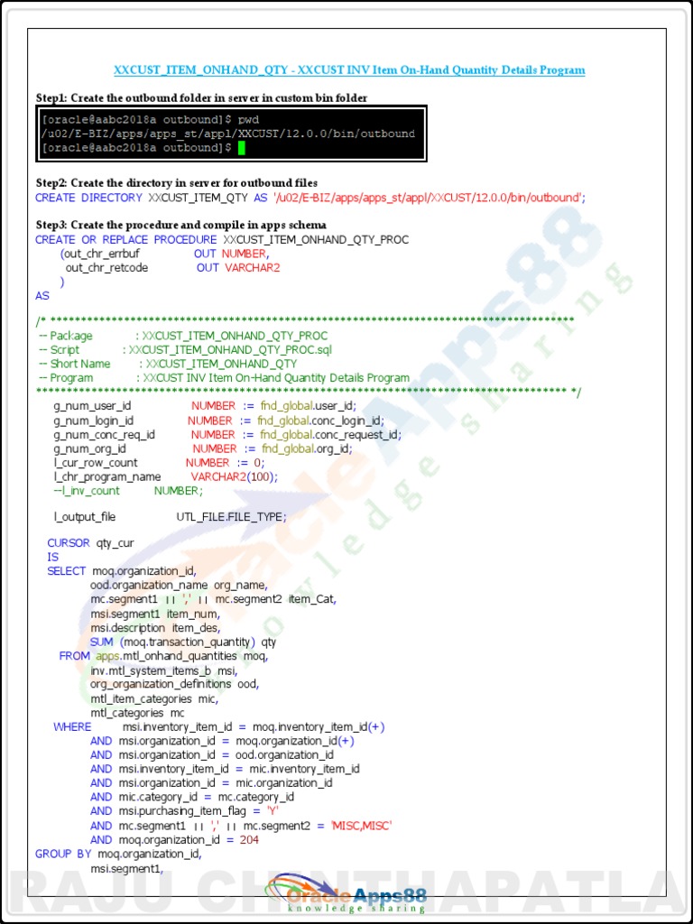 06 - CONVERSION - Oracle Outbound Interface Process With Example | PDF | Parameter (Computer ...