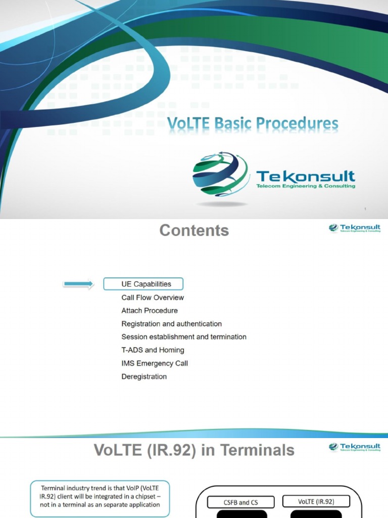 VoLTE Procedures | PDF