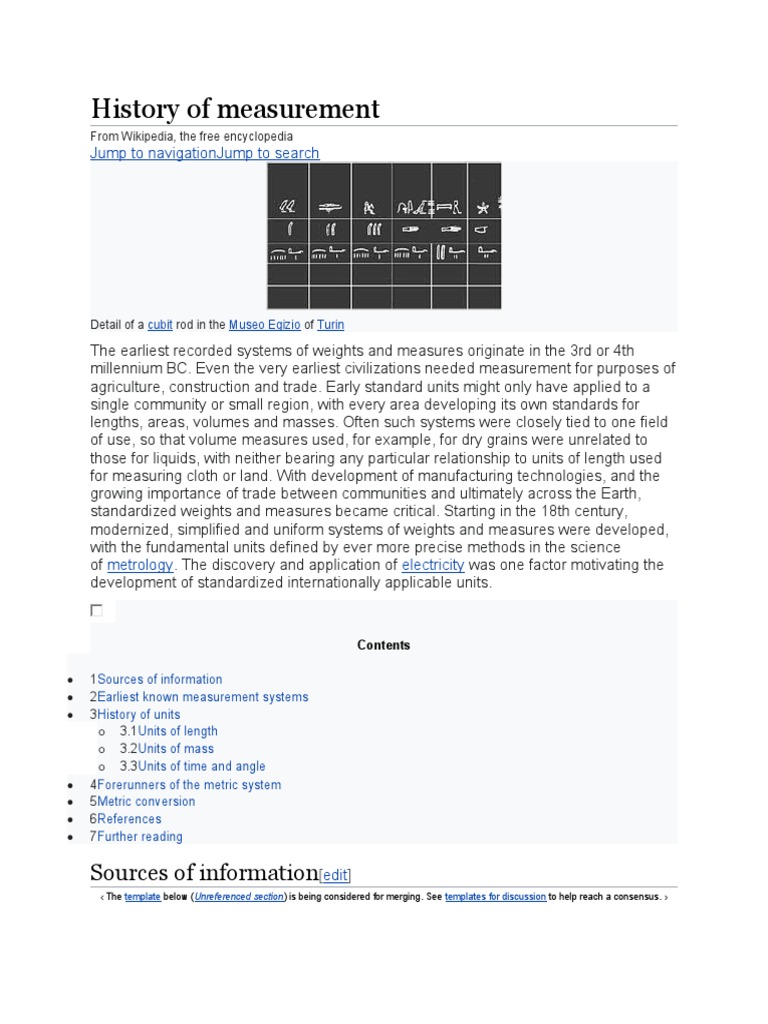 History of Measurement | PDF | Measurement | Weight