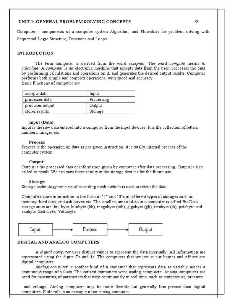 Calculate. A Computer Is An Electronic Machine That Accepts Data From ...