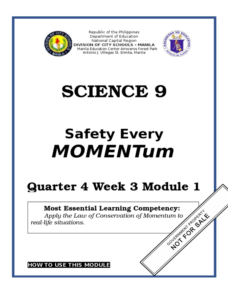 Science9 Q4 W3 Momentum Barbosa | PDF