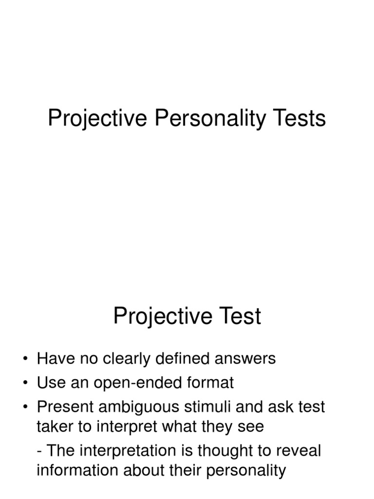 Projective Personality Tests | PDF