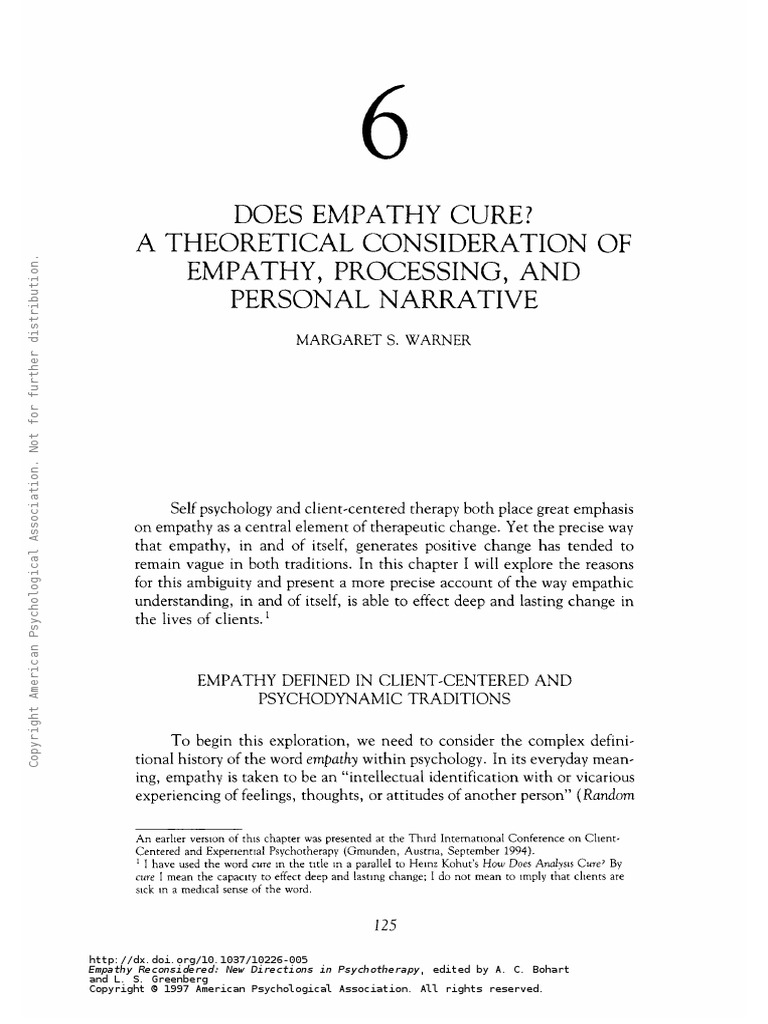 Does Empathy Cure | PDF | Empathy | Experience