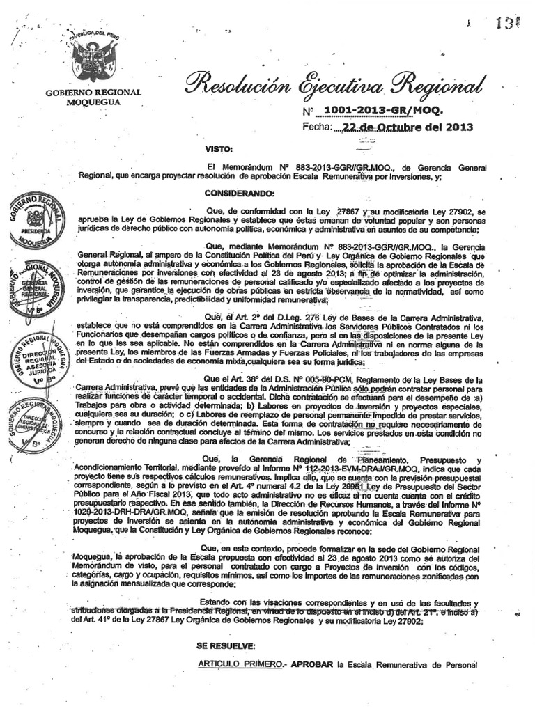 R.E.R N 1001-2013-GR Moq | PDF