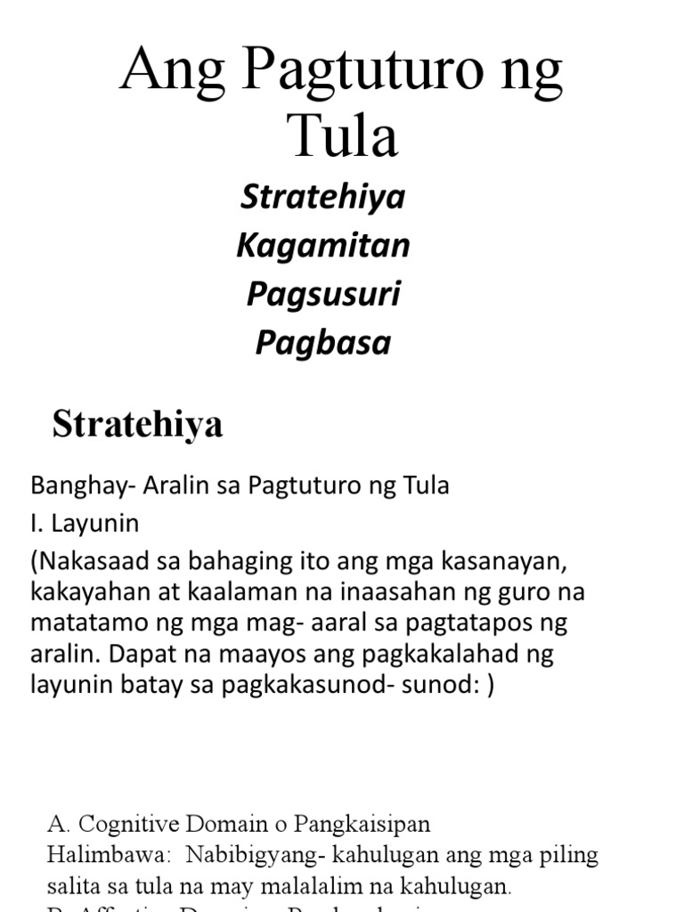 Ang Pagtuturo NG Tula | PDF