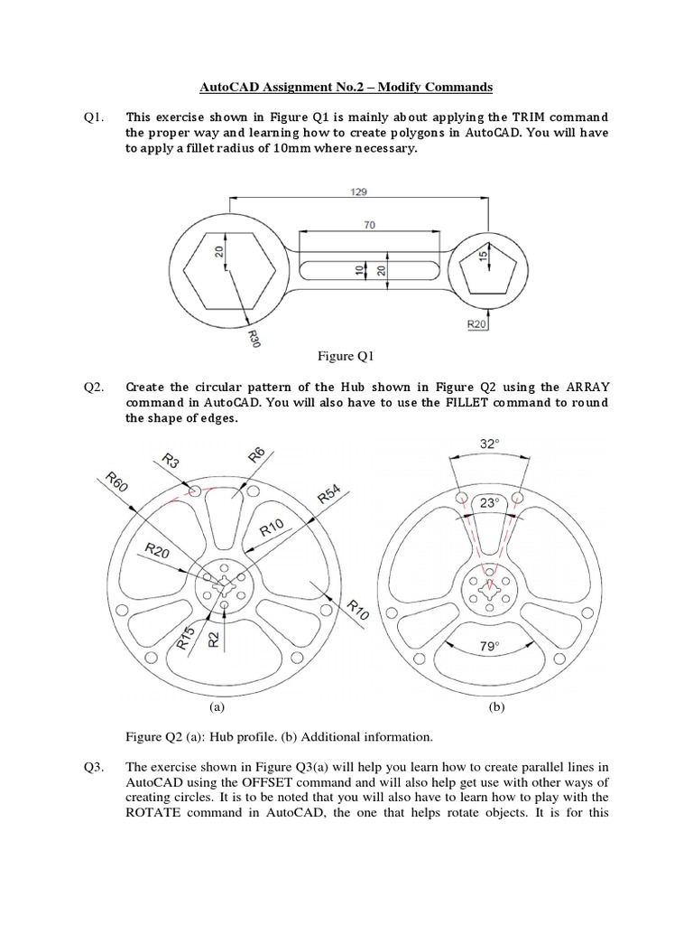 AutoCAD Assignment No | PDF | Computers